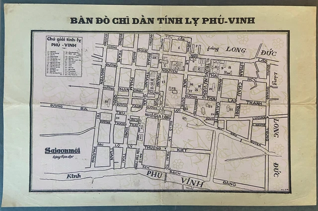 VIETNAM MAP - 1960s/1970s Saigon Moi Newspaper Insert - Tan An EUR 337 ...