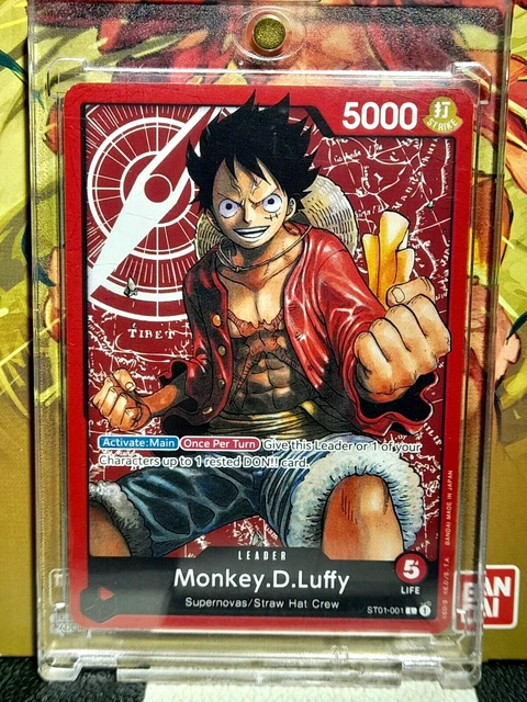 ONE PIECE CARD Game Monkey D Luffy ST01-001 L Straw Hat Crew Eng EUR 1,00 - PicClick FR