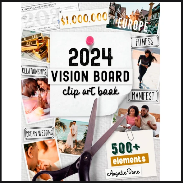 2024 Vision Board Clip Art Book Create Powerful Vision Boards From 500
