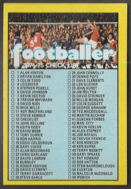 A&BC-FOOTBALL 1974 RED Back Rub Coin-#013- Unmarked Checklist £39.99 ...