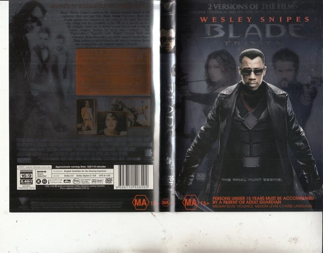BLADE TRINITY-2004-[WESLEY SNIPES]-[2 Versions of the Film]-Movie NLC-2 DVD $24.95 - PicClick AU