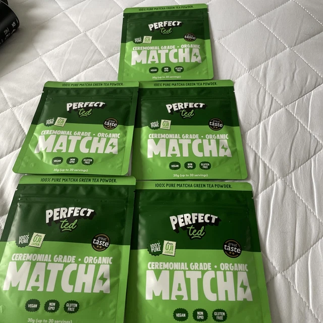 PERFECT TED MATCHA Green Tea Powder Ceremonial Grade 30g X 5 Packs New ...