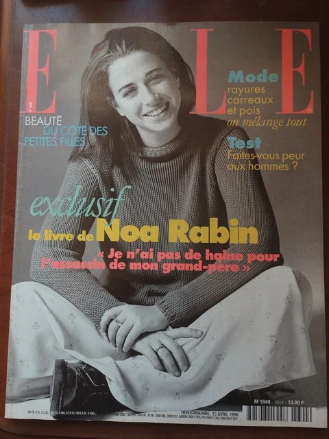 ELLE MAGAZINE 15/04/1996; Noa Rabin/ Cédric Klapisch/ Ségolène et ses ...