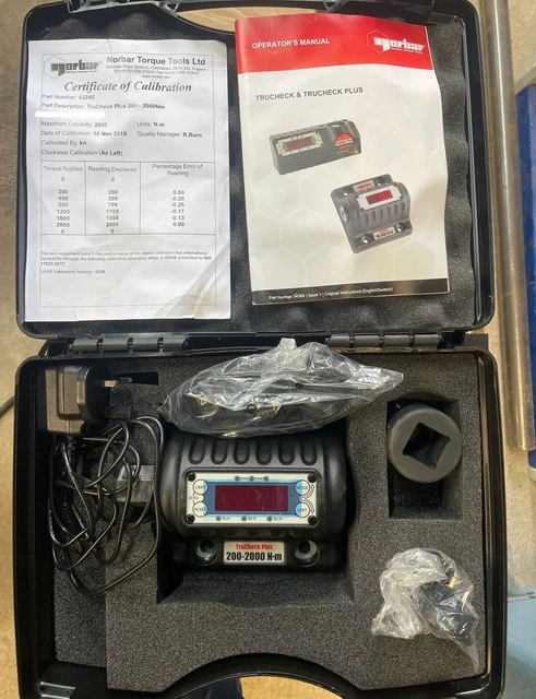NORBAR TRUCHECK PLUS Torque Calibration Unit 200-2000Nm £500.00 ...