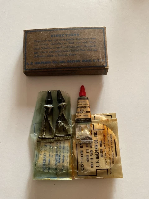 RARE US WW2 Eye Dressing Set Full Halperin Original - Medical Departt ...