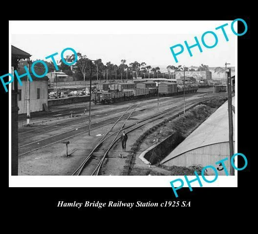 OLD HISTORICAL SA PHOTO OF SAR RAILWAYS, HAMLEY BRIDGE RAILWAY STATION ...