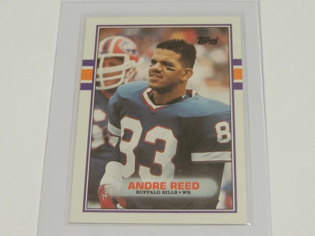 ANDRE REED 🙂 🙂 1989 Topps #52 Buffalo Bills ours doré de Kutztown HOF ...