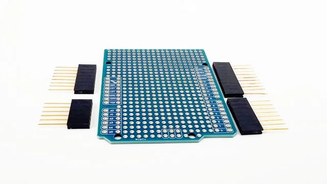 CARTE PROTOTYPE SHIELD Board pour Arduino Uno bleu avec connecteurs longues patt EUR 6,00 ...