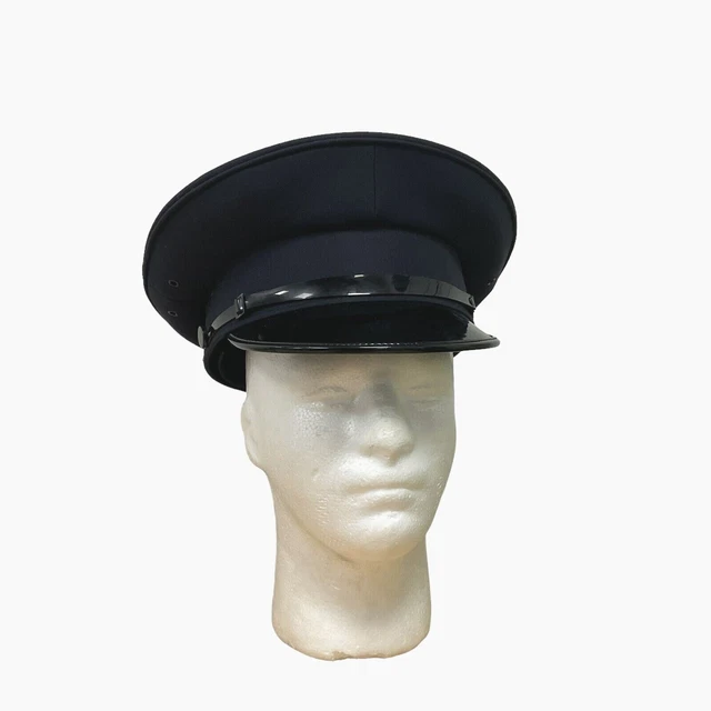 MEN'S MILITARY PEAKED Cap Navy Blue Army Dress Hat Formal Uniform MOD ...