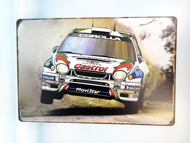 TARGA LATTA METALLO 20X30 - Toyota Corolla Wrc Castrol Rally - Nuova ...