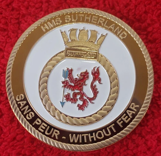 BRITISH ROYAL NAVY Hms Sutherland Challenge Coin Uscg Army Usmc Us Navy ...