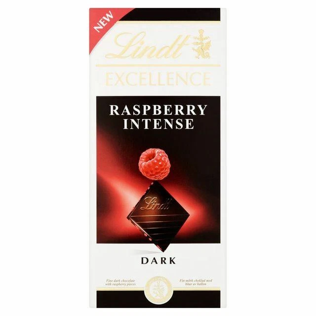 LINDT EXCELLENCE RASPBERRY - 100g (0.22 lbs) $15.19 - PicClick