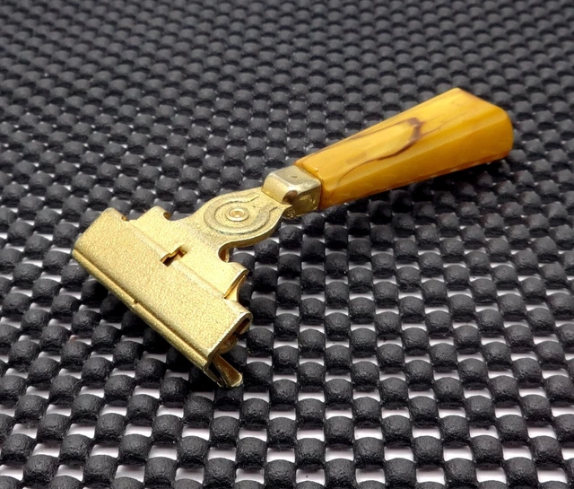 VINTAGE SCHICK INJECTOR TYPE E Single Edge Safety Razor Textured Head ...