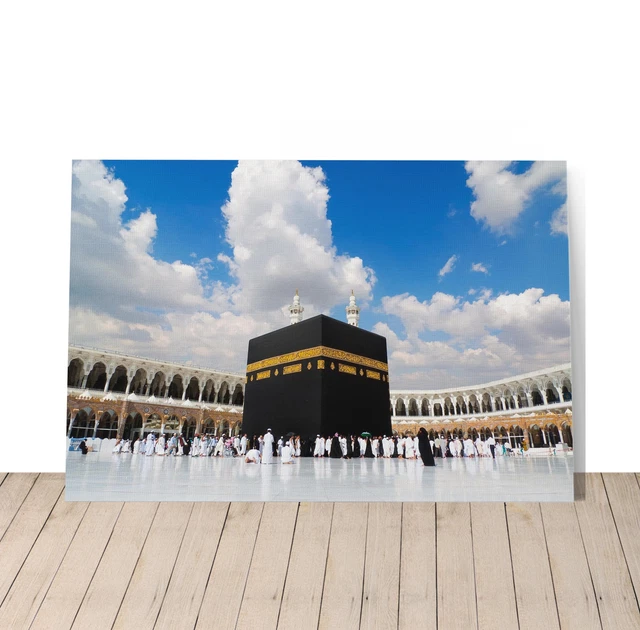 Islamic Wall Art Kaabah Mecca Masjid Al Haram Suudi Arabia Canvas Print