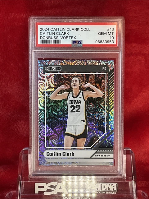 2024 CAITLIN CLARK Coll. Vortex /399 Rookie #13 Panini Psa 10 Gem ! Pop ...