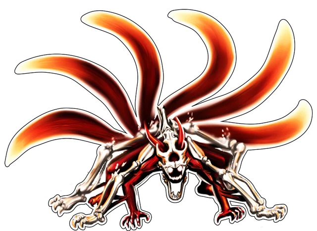 NARUTO NINE TAILED Beast Kurama Six Tails Laptop Phone Vinyl Sticker ...