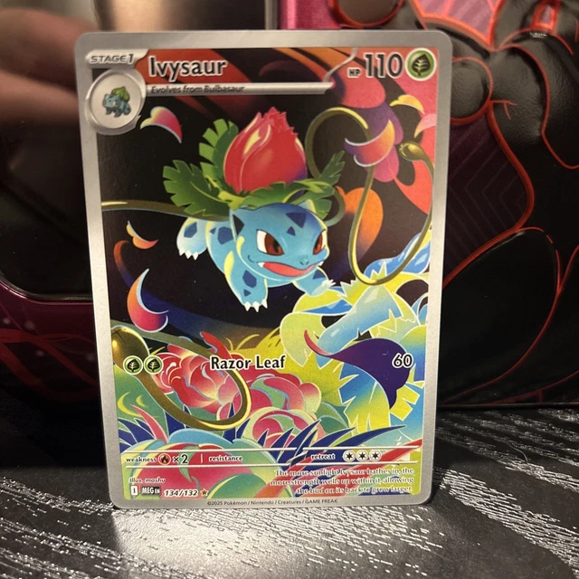 IVYSAUR ILLUSTRATION RARE 134/132 Mega Evolution Pokemon TCG English ...