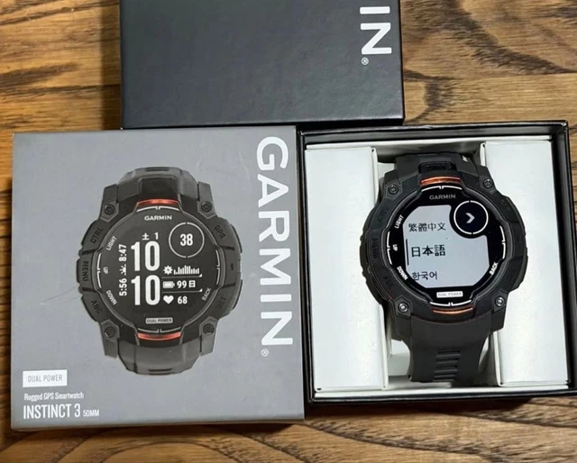 GARMIN INSTINCT 3 Dual Power 50mm GPS Smartwatch Used Durable, Outdoor ...