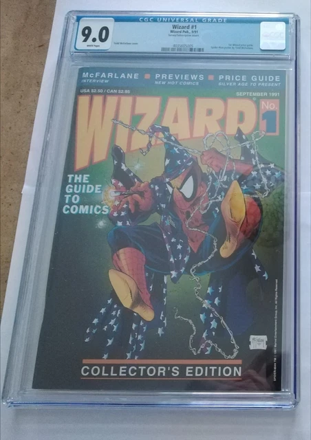 WIZARD MAGAZINE #1 The Guide To Comics Todd Mcfarlane 1991 Cgc Near ...