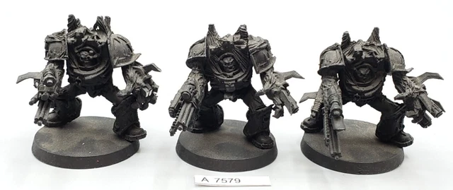 OBLITERATORI WARHAMMER 40K Chaos Space Marines Finecast x3 metallo OOP ...