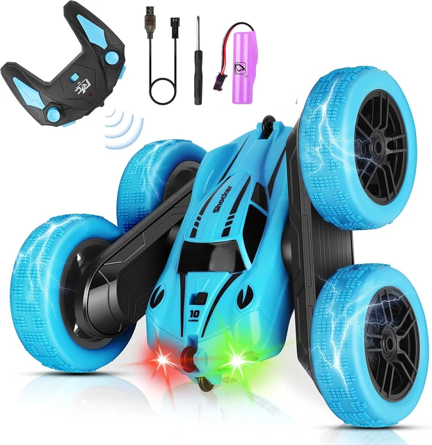 DOUBLE SIDED 360° Rotating 4WD Cars with Lights Remote Control Flip ...