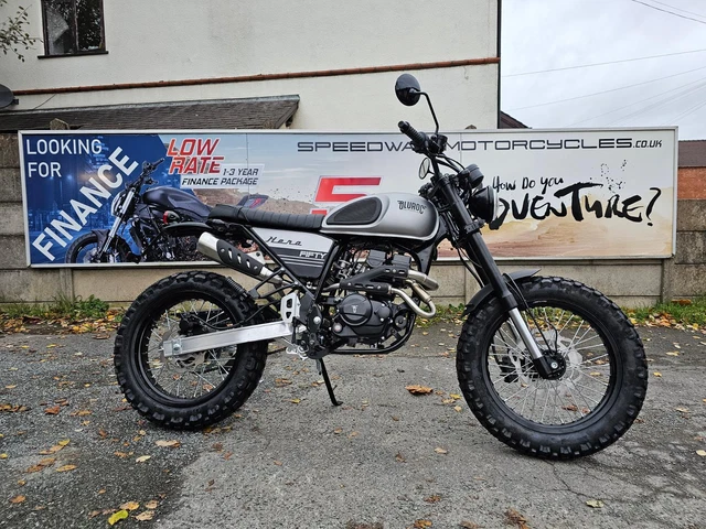 BLUROC HERO 50CC motorcycle commuter learner legal classic scrambler £ ...