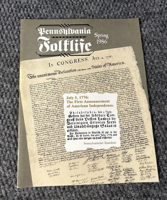 THE PENNSYLVANIA FOLK Festival Magazine Program Spring 1986 Folklife ...
