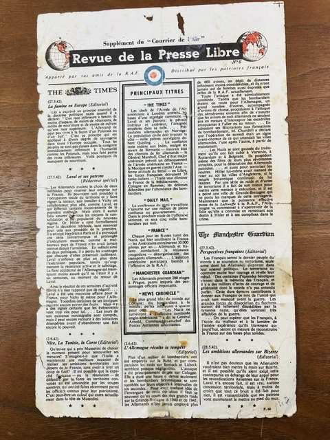 RARE TRACT ROYAL Air Force 1942 Review Of The Free Press Corsica Libya ...