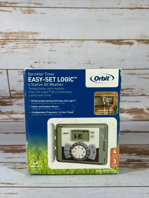 ORBIT 4-STATION EASY-SET Logic Outdoor Swing Panel Sprinkler System ...