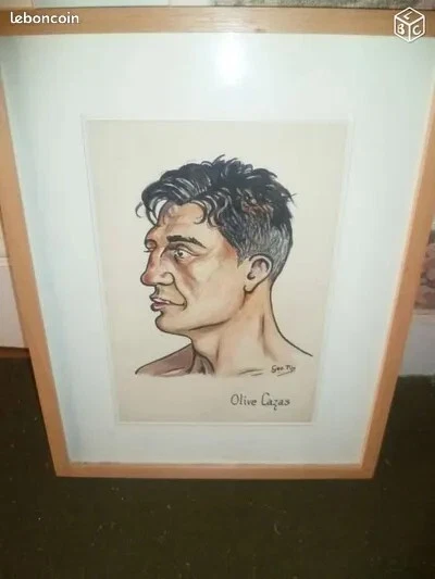 TABLEAU ANCIEN AQUARELLE geo pip boxe caricatureAncien EUR 90,00 ...