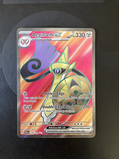 AEGISLASH EX FULL Art 230/182 Ultra Rare Paradox Rift Pokemon TCG Near ...