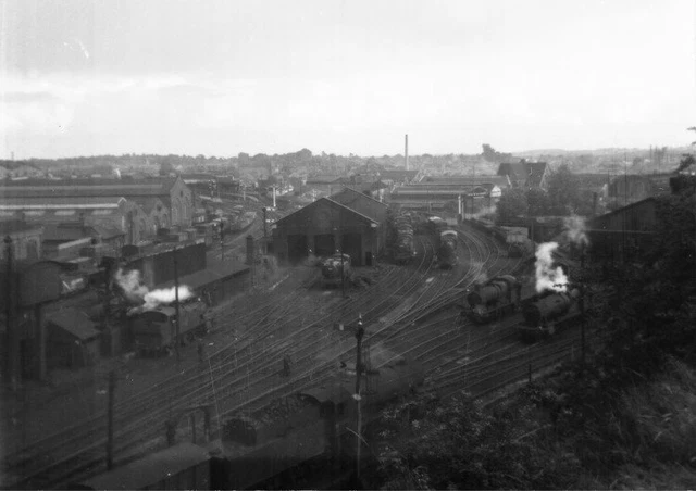 PHOTO LOCO Shed Gwr Worcester View From Railway Walk Of The In The 1959 ...