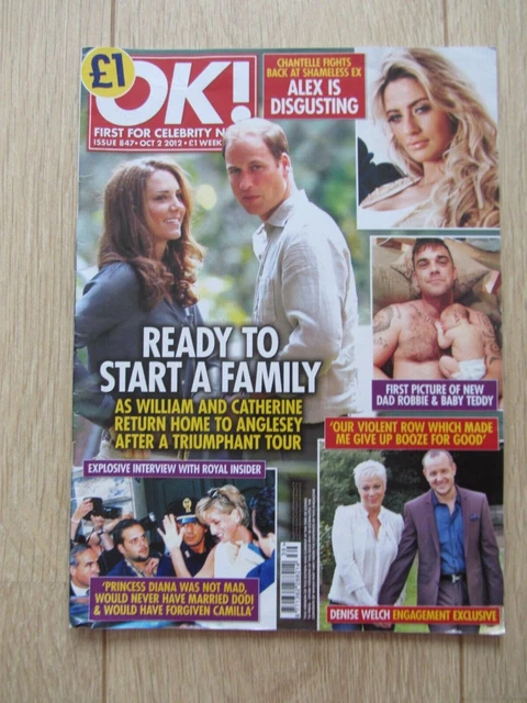OK! MAGAZINE - Issue 847 Oct 2012 - William & Kate Robbie Williams £3. ...