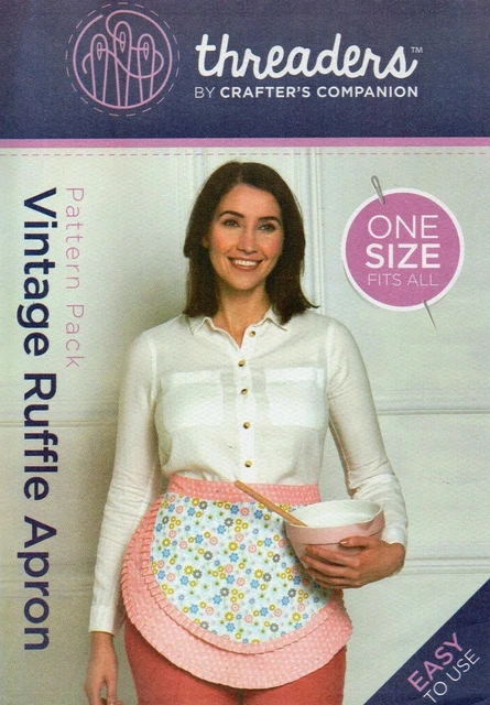 THREADERS SEWING PATTERN for a Vintage Ruffle Apron - Easy Beginners Project New £4.95 - PicClick UK