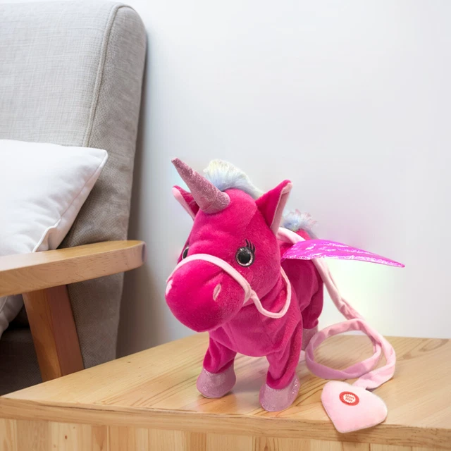 ELECTRIC PLUSH HORSE Toy Walking Toy PP Cotton for Birthday Gifts (Rose ...