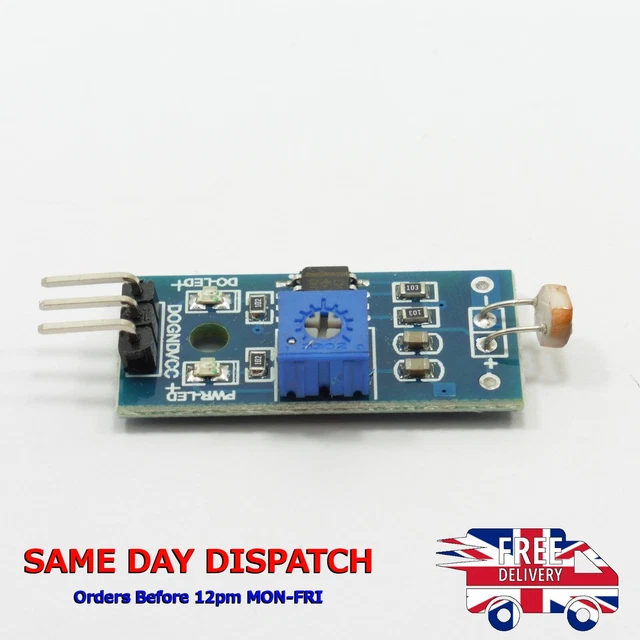 PHOTORESISTOR MODULE 3 Pin Light Dependent Resistor Sensor ...