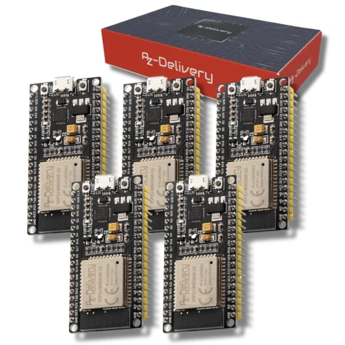 AZDELIVERY 5 X ESP32 NodeMCU Module WLAN WiFi Dev Kit C with CP2102 EUR ...