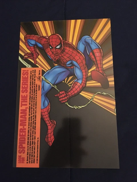 MARVEL UNIVERSE SERIES V Jumbo Promo Card Spider-Man Animated Series ...