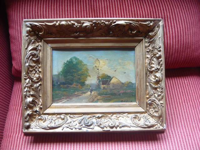 TABLEAU PEINTURE ANCIENNE cadre doré ancien EUR 25,00 - PicClick FR