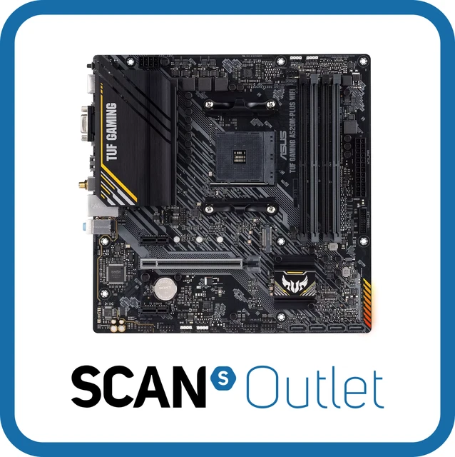 ASUS TUF GAMING A520M-PLUS WIFI, AMD A520, AM4, DDR4, PCIe 3.0, 1x M.2 ...