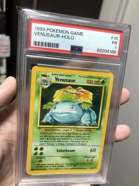 POKÉMON TCG VENUSAUR Base Set 15/102 Holo Unlimited Holo - PSA 1, WOTC ...