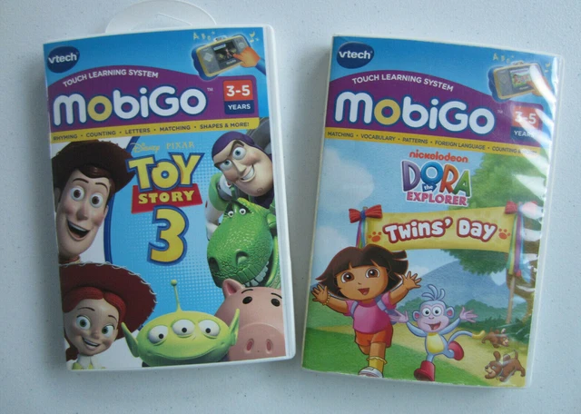 VTECH MOBIGO TOUCH Learning System Toy Story 3 and Dora Twins' Day ...