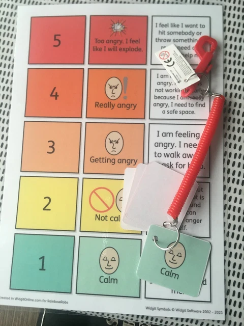 ANGER THERMOMETER 5 Point Scale Feelings Chart ASD ADHD SEN Autism ...
