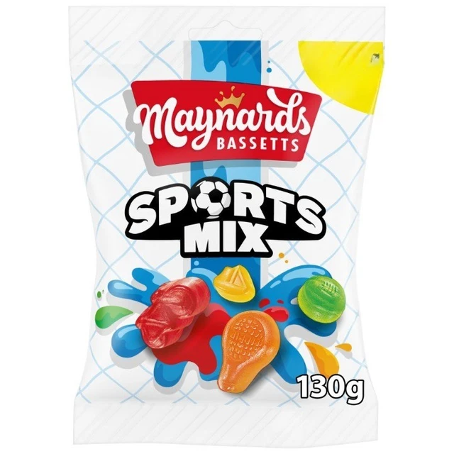 MAYNARDS BASSETTS SPORTS Mix Sweets Sharing Bags 10 or 20 x 130g Bulk ...