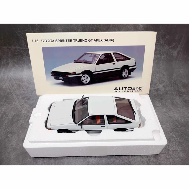 AUTOART 1/18 MILLENNIUM TOYOTA Sprinter Trueno GT APEX(AE86) White ...