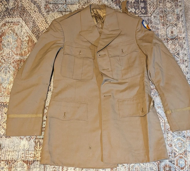 WW2 US ARMY Air Force USAAF Officer Tropical Worsted Tunic dated 1945 £ ...