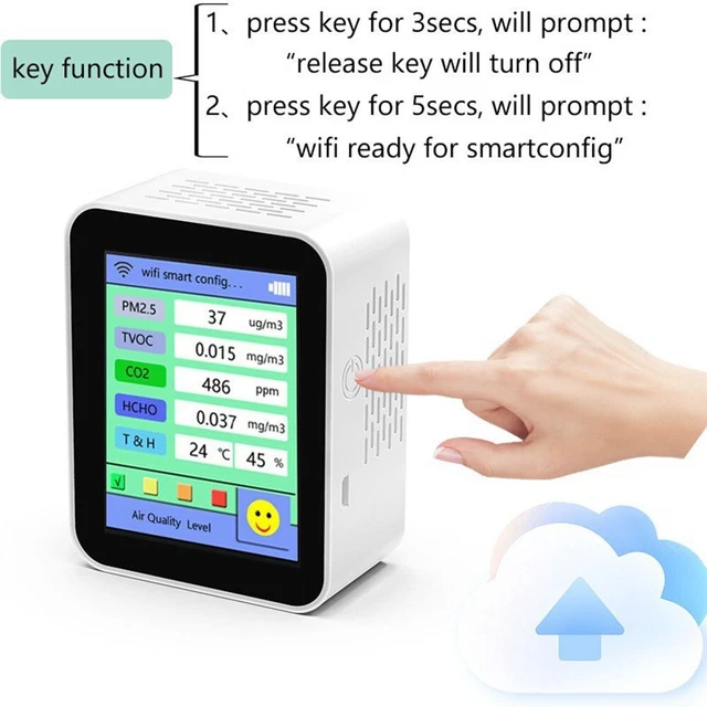 ACCURATE FORMALDEHYDE DETECTION with multifunctional air quality tester ...