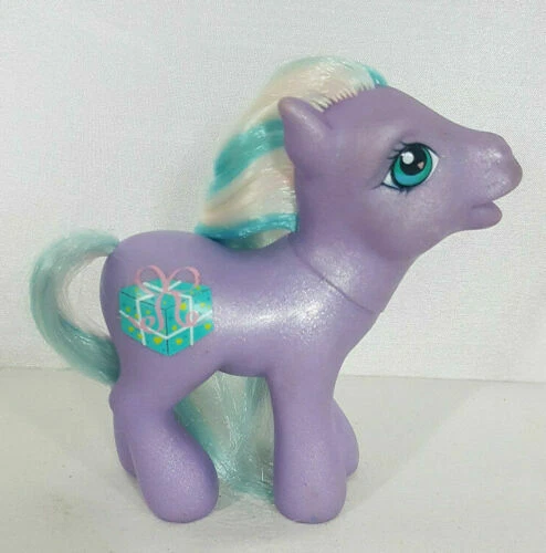 MY LITTLE PONY G3 2003 Razzaroo Birthday Celebration Minty Pose Purple ...