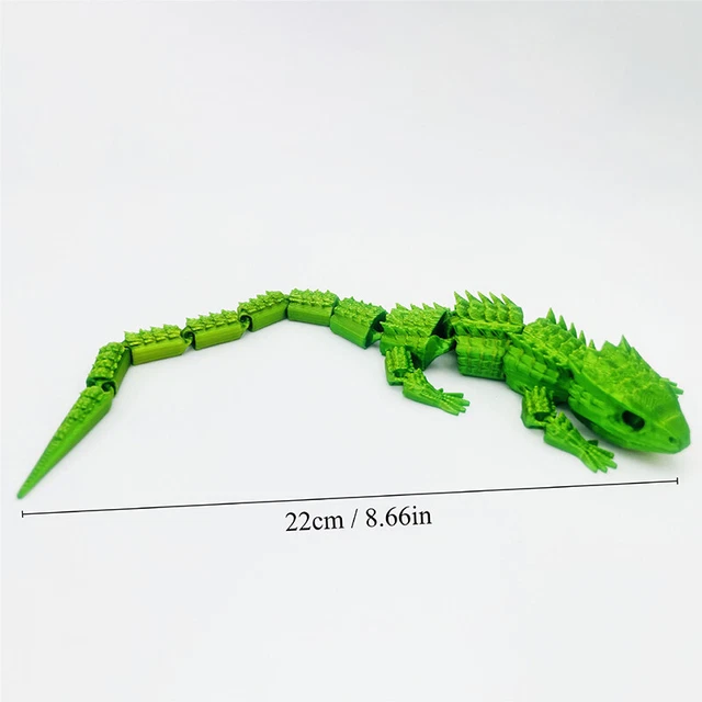 3D PRINTED MOVABLE Lizard Figurine - Joinable Toy For Stress Relief And ...