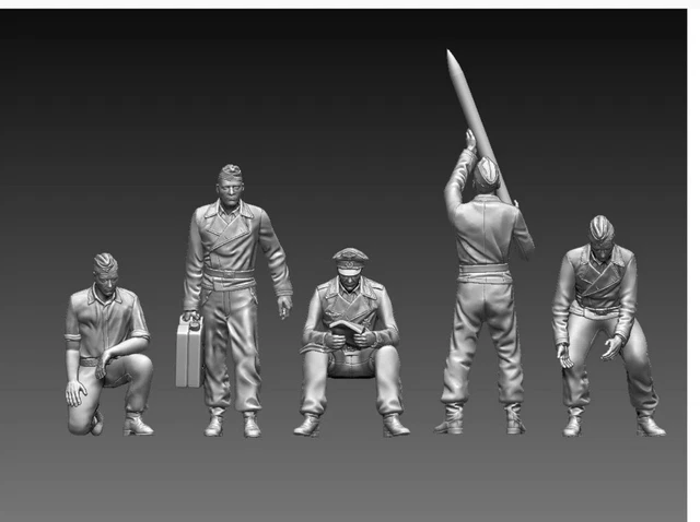 WW2 GERMAN TANK Crew Full Set Soldiers 1/35th Resin Printed £18.59 ...